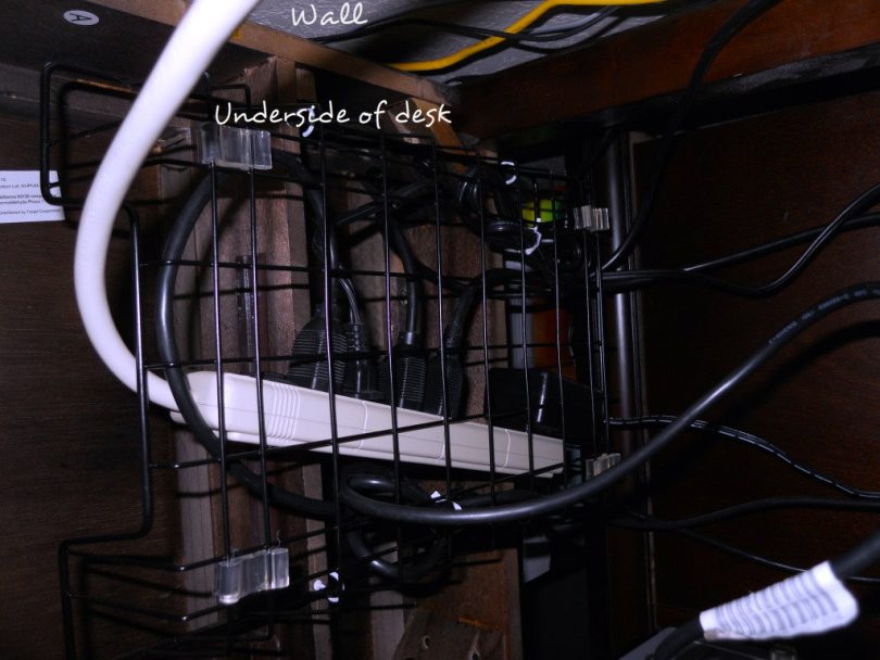 DIY Cord Basket to Organize Your Computer Cords - Clever Housewife
