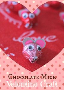 Chocolate Mice Valentine Craft - Clever Housewife