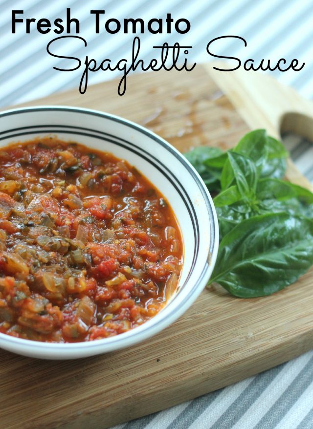 Fresh Tomato Spaghetti Sauce - Clever Housewife