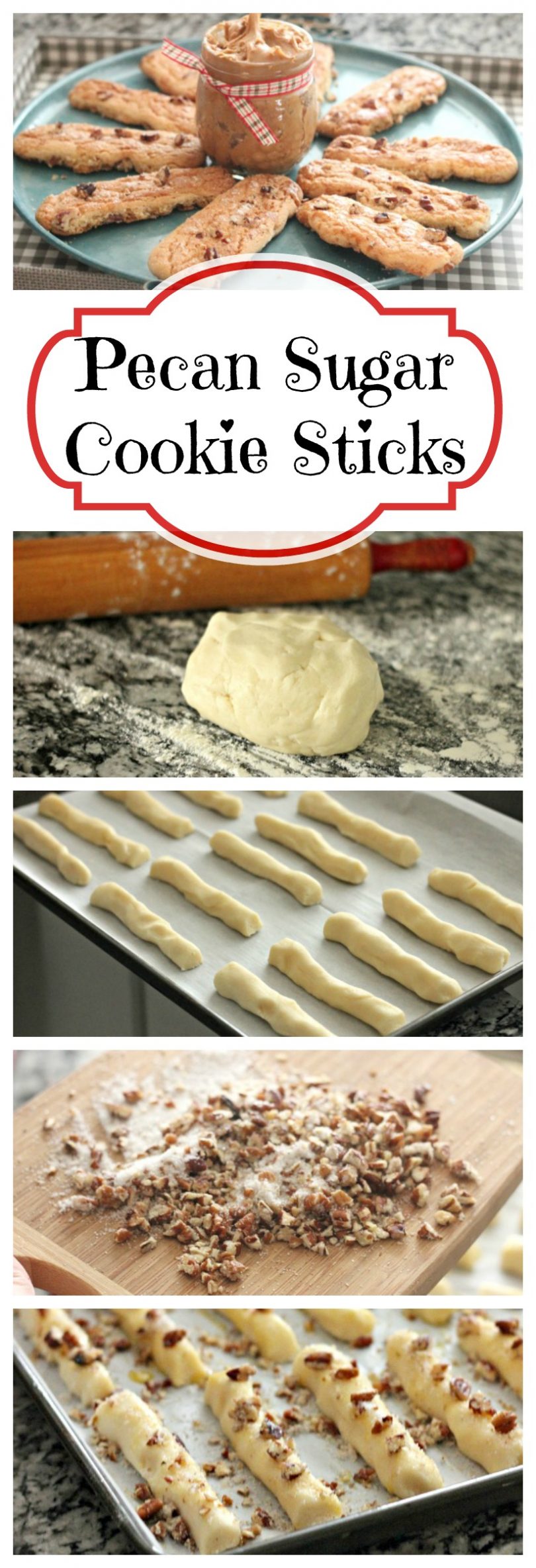 Pecan Sugar Cookie Sticks - Clever Housewife