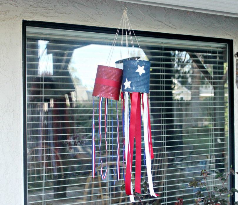 Patriotic Tin Can Windsocks - Clever Housewife